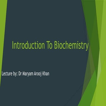 Introduction To Biochemistry.pptx fudytistid | PPTX