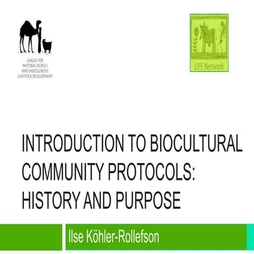 Biocultural Community Protocols: A tool for Strengthening the Rights of ...