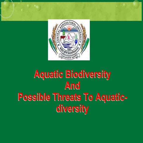 Introduction to biodiversity | PPTX