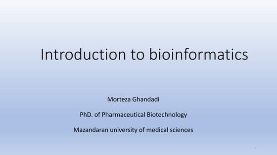 BIOINFORMATICS.ppt History and applications | PPT BIOINFORMATICS.ppt History and applications | PPT
