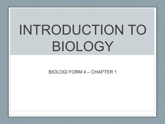 introduction to biology | PPT