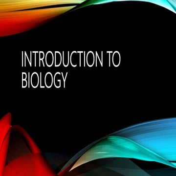Introduction to biology | PPT