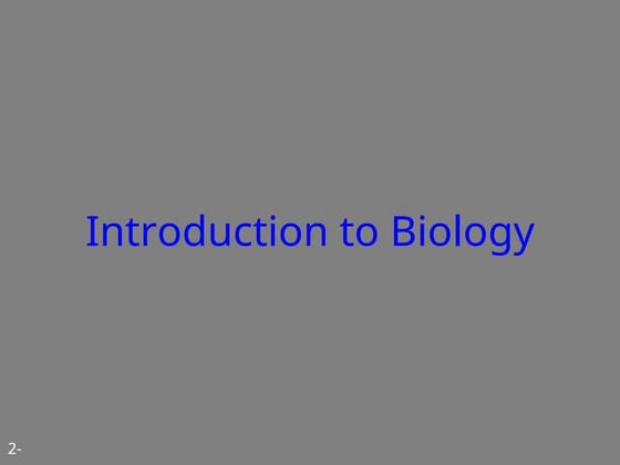General Biology- Unit 1 | PPT