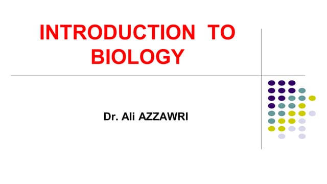 Lesson 1 Introduction to Biology | PDF