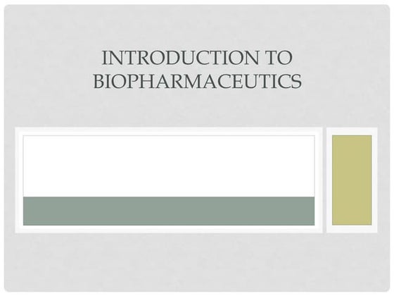 Biopharmaceutics: Mechanisms of Drug Absorption | PPT