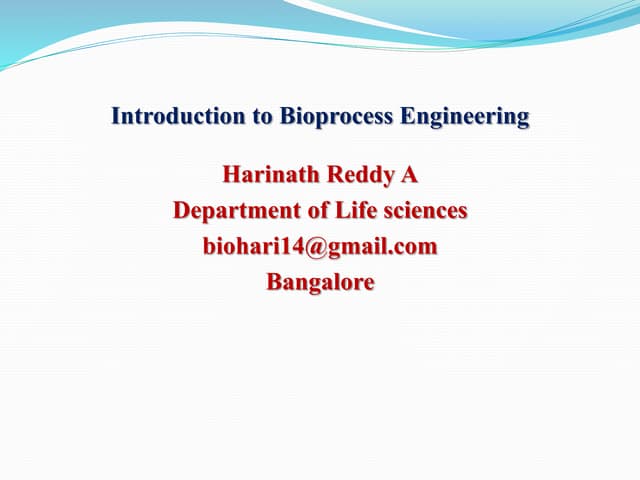 Introduction to Bioprocess Engineering | PDF