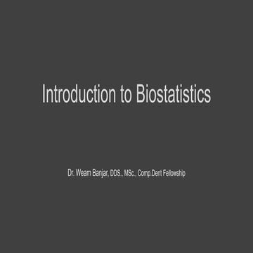 Introduction to biostatistics | PDF