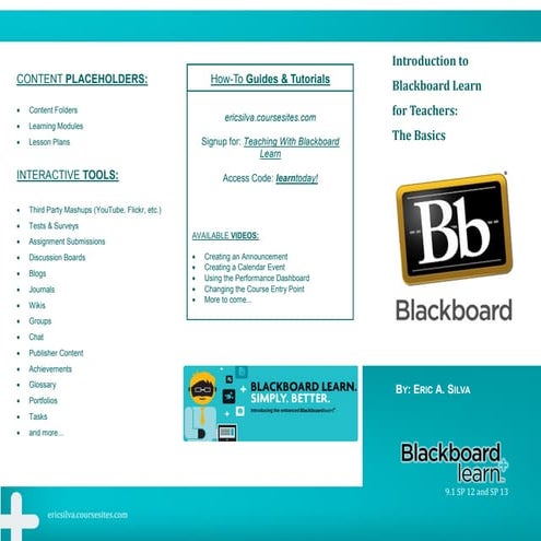 Introduction to Blackboard Learn for Teachers | PDF