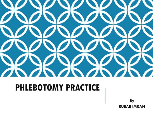 Blood collection and preservation | PPTX