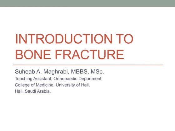 3 bone fractures | PPT