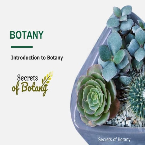 Introduction to botany | PPTX