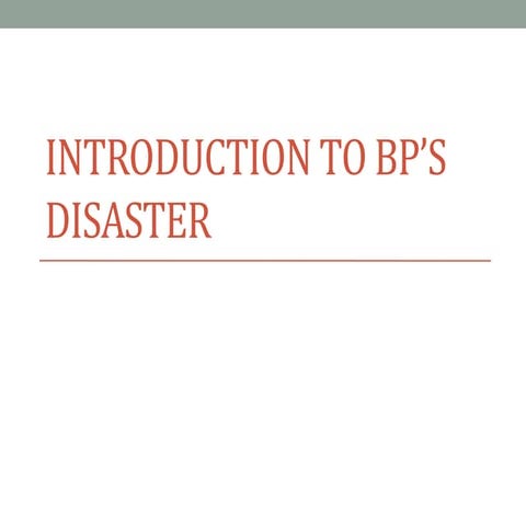 British Petroleum [Case Study : Deepwater Horizon Oil Spill] | PDF
