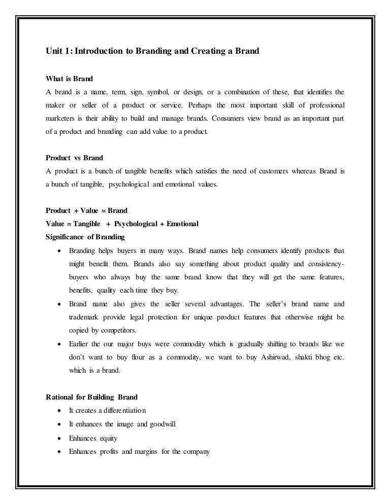 Introduction to branding