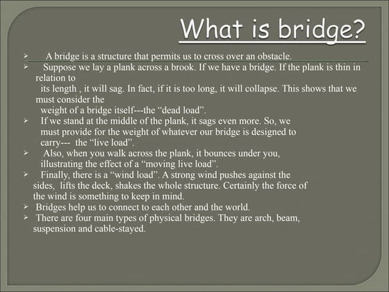 types of bridges | PPTX