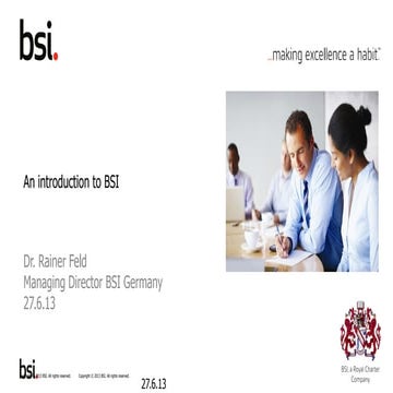 An introduction to BSI. | PDF