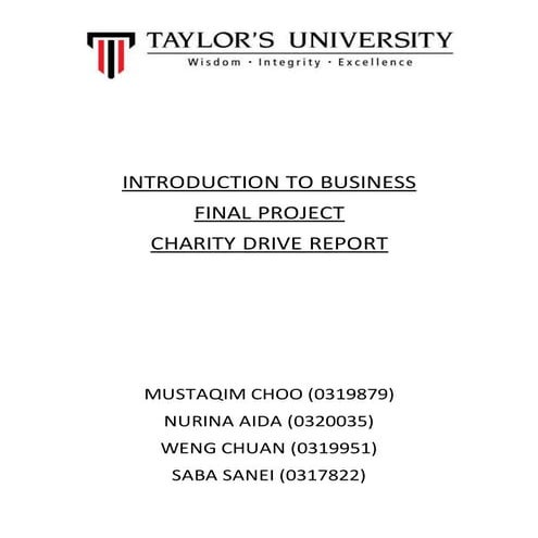 Introduction to business report | DOCX