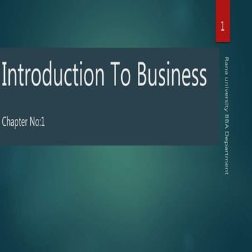 Introduction to business | PPTX