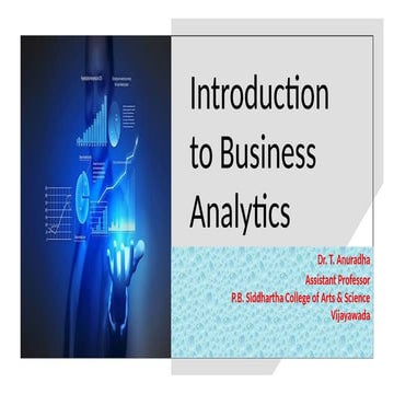 Introduction to Business Analytics power point presentation | PPTX