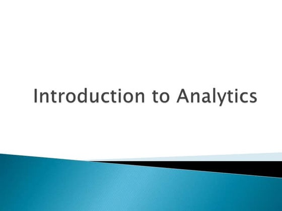 Introduction To Business Analytics Ppt