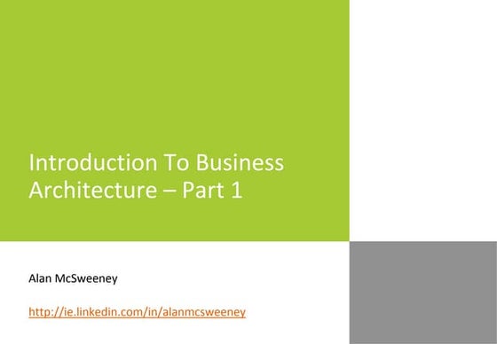 Enterprise Architecture: The role of the Design Authority | PPT