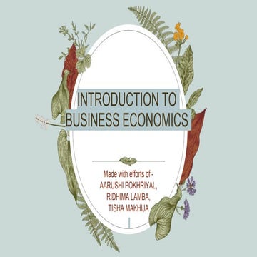 Business economics | PPTX
