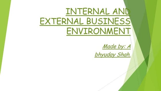HUMAN RESOURCE MANAGEMENT EXTERNAL AND INTERNAL ENVIRONMENT | PPT