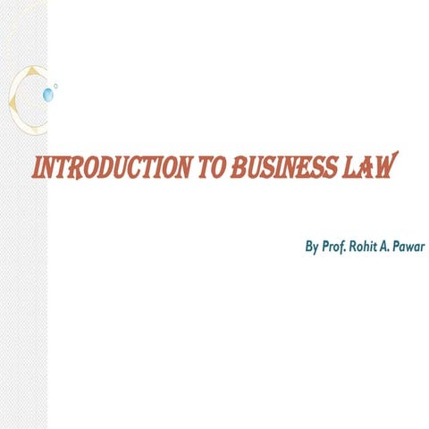 Introduction to Business law in India.ppt