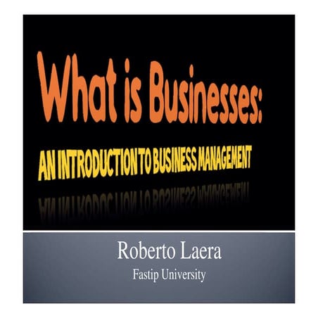 Introduction to business | PPT