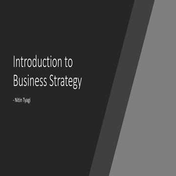 Introduction to business strategy | PDF