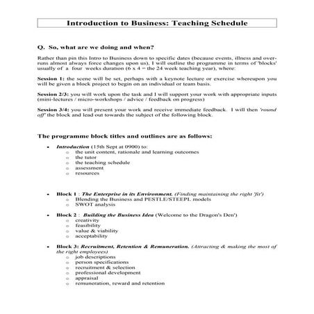 Introduction To Business Ts 0910 | DOC