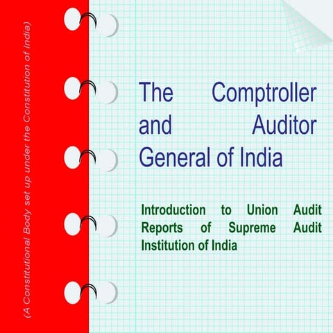 Introduction to C&AG's of India's Union Audit Reports | PPT