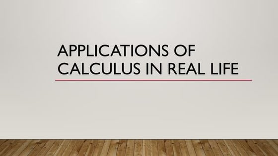 Calculus: Real World Application of Limits | PPTX