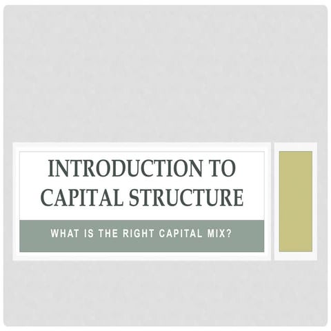 Introduction to capital structure | PPTX