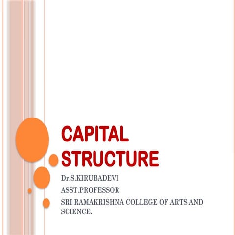 CAPITAL STRUCTURE and Theories of capital structure | PPT