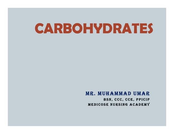 carbohydrates classification, functions, source & RDA | PPTX ...