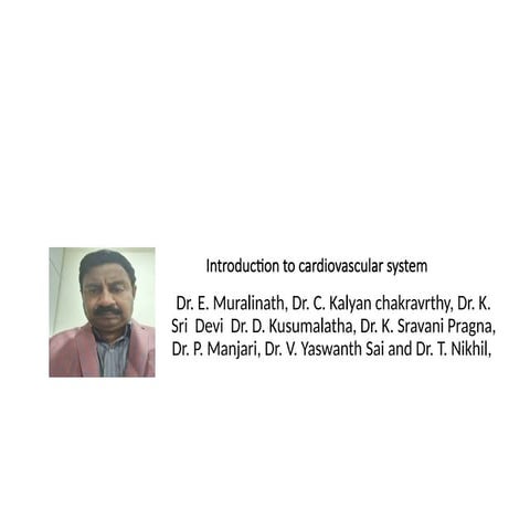 Introduction to Cardiovascular system_structure and functions-1 | PPTX