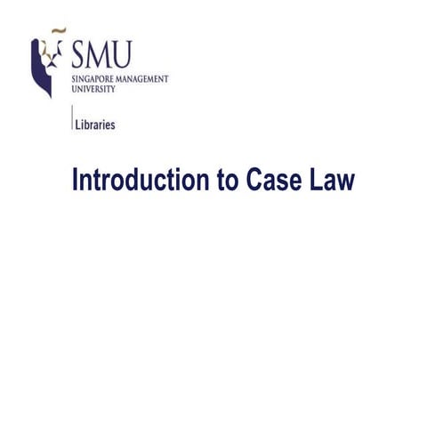 Introduction to case law | PPTX
