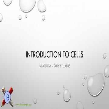 Introduction to cells | PDF