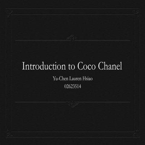 Coco chanel presentation | PPTX