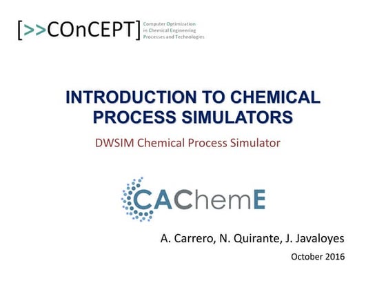 Process Simulation using DWSIM | PPT