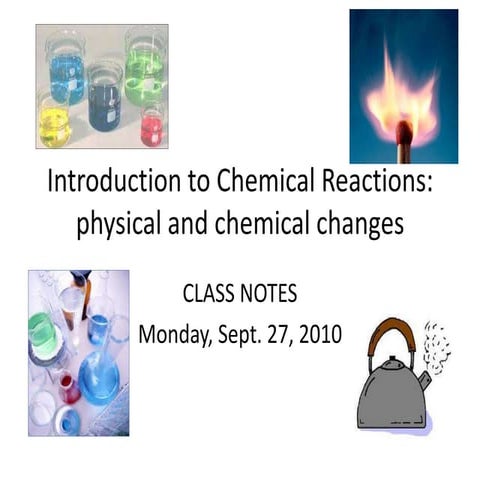 Introduction to chemical reactions | PPT