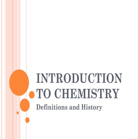 Introduction to chemistry | PPT
