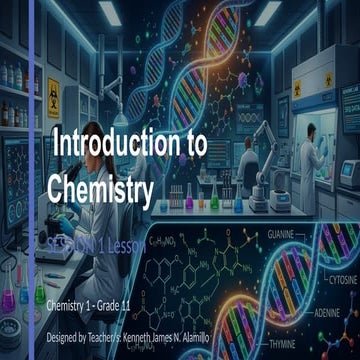Introduction to Chemistry in Healthcare and Medicine: Grade 11 Lesson ...