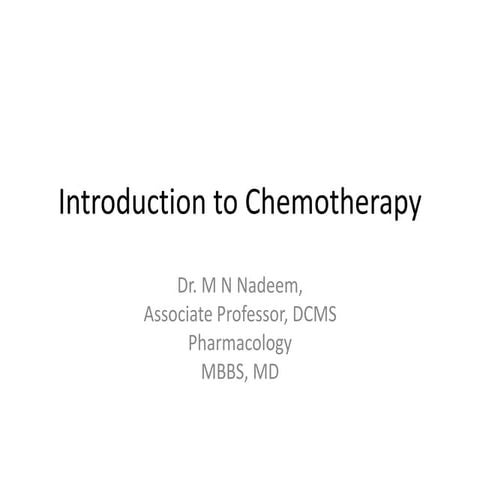 Introduction to chemotherapy | PDF