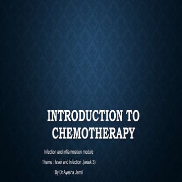 Introduction to chemotherapy.pptx....... | PPTX