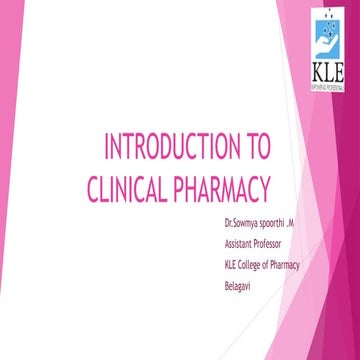 Introduction to clinical pharmacy | PPTX