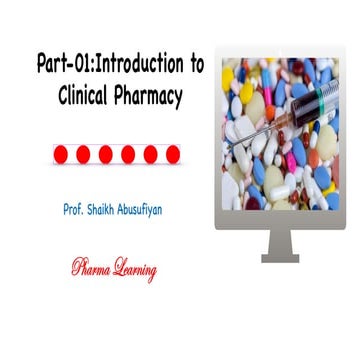 Introduction to clinical pharmacy | Hospital & Community Pharmacy ...
