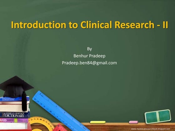 Introduction to clinical research | PPT