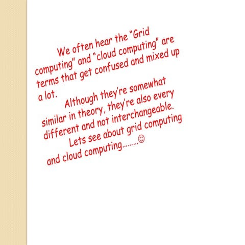Basics of cloud and grid computing | PPT