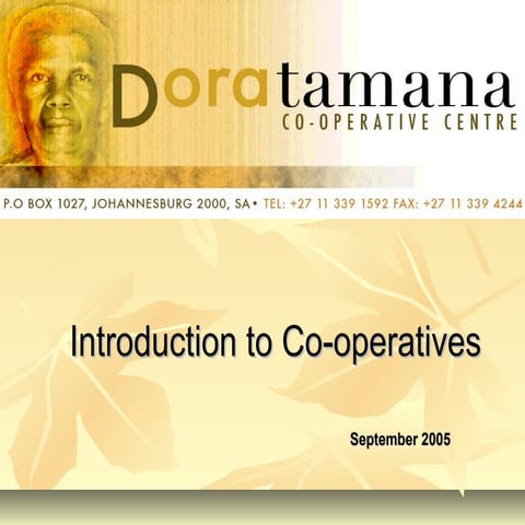 Introduction to co-operatives | PPT